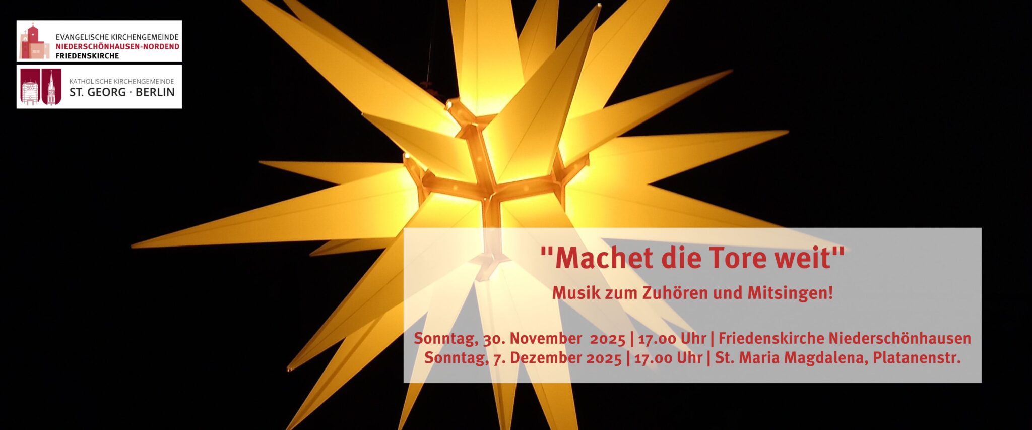 Ev. Kirchengemeinde Niederschönhausen – Nordend » AdventsMusik: „Machet ...